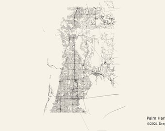 Map of Palm Harbor - Etsy