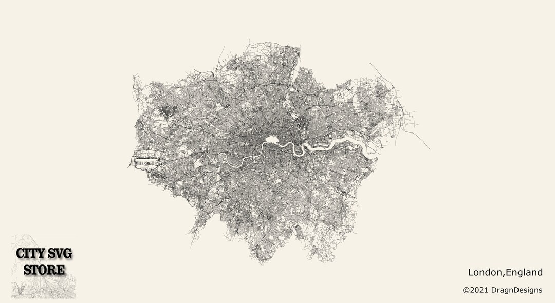 ANY 5 City Street Map SVG Bundled Files - Etsy
