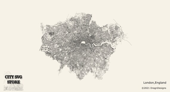 ANY 5 City Street Map SVG Bundled Files | Etsy