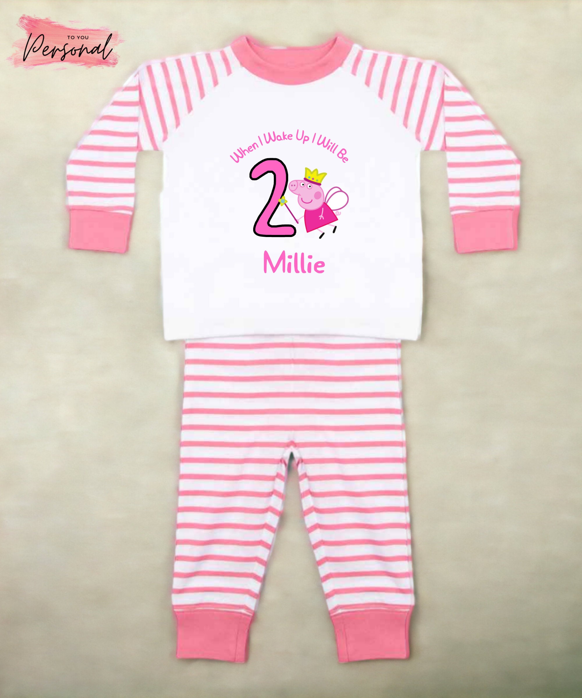 Personalised Peppa Pig Birthday Pyjamas Girls Peppa Pjs When - Etsy UK