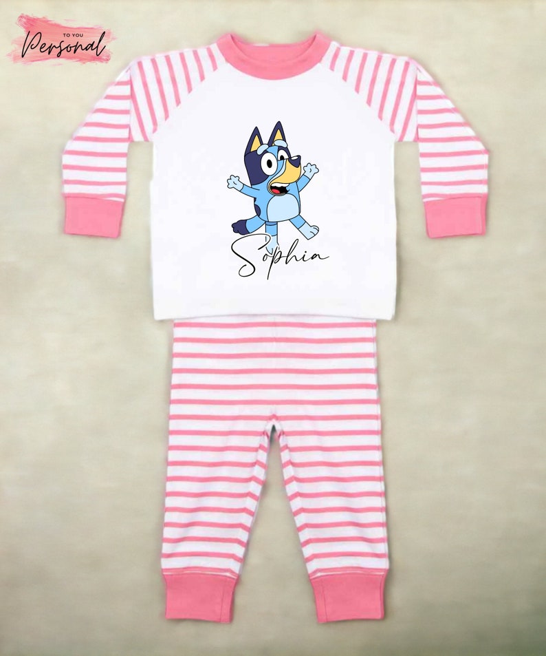 Personalised Bluey Pyjamas Bluey and Bingo Pjs Boys Bluey - Etsy UK