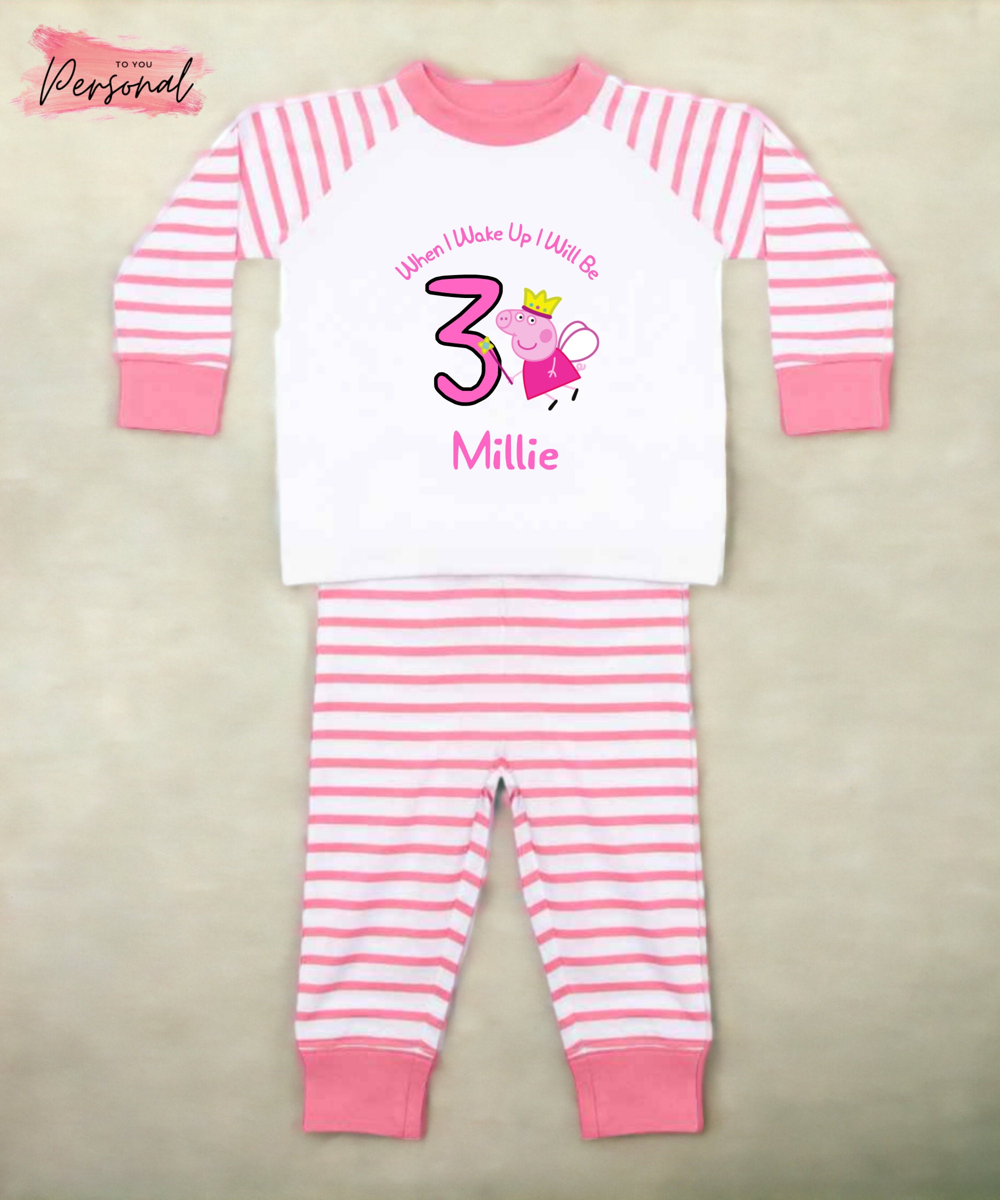 Personalised Peppa Pig Birthday Pyjamas Girls Peppa Pjs When - Etsy UK