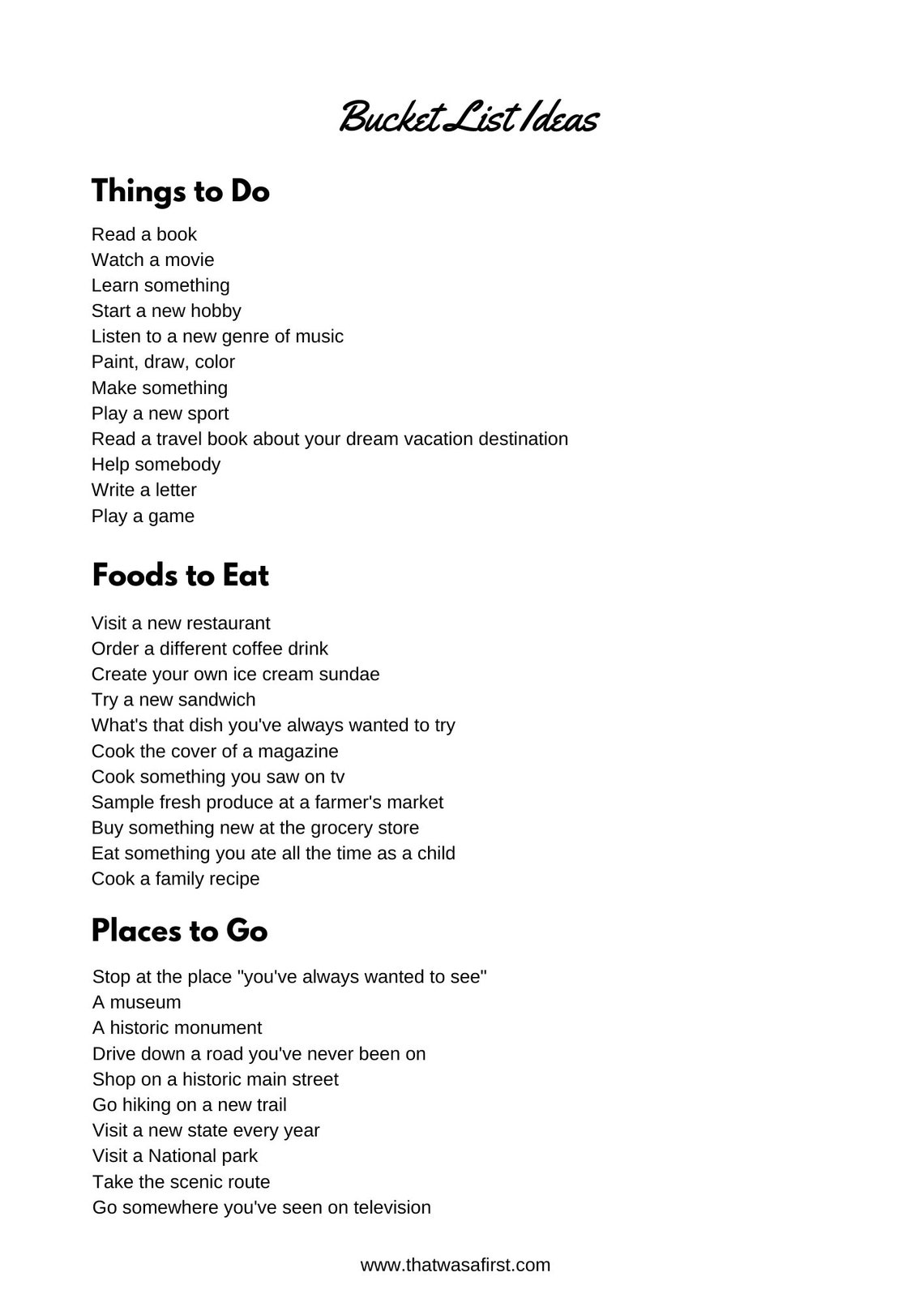 Monthly Bucket Lists | Instant Download | 12 Printable Bucket List ...