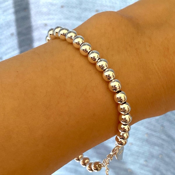 Silver Ball Bracelet - Etsy