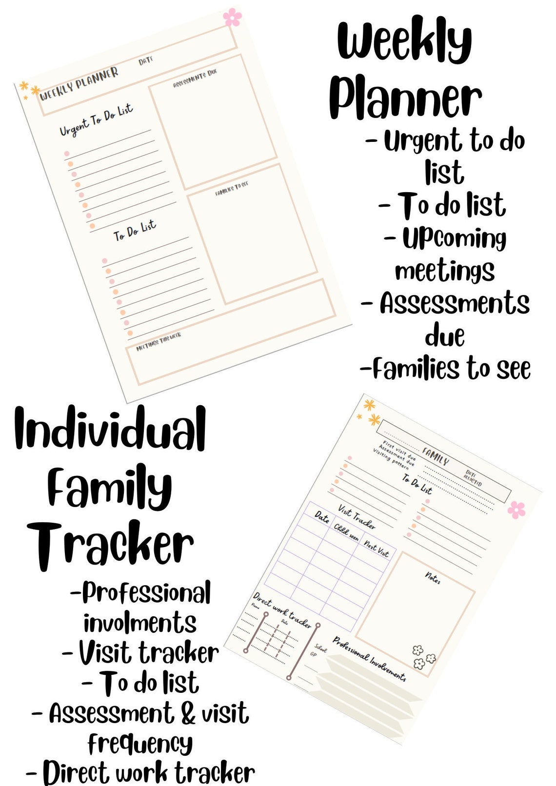 Social Work / Student Social Worker - Daily / Weekly Planner / Diary ...