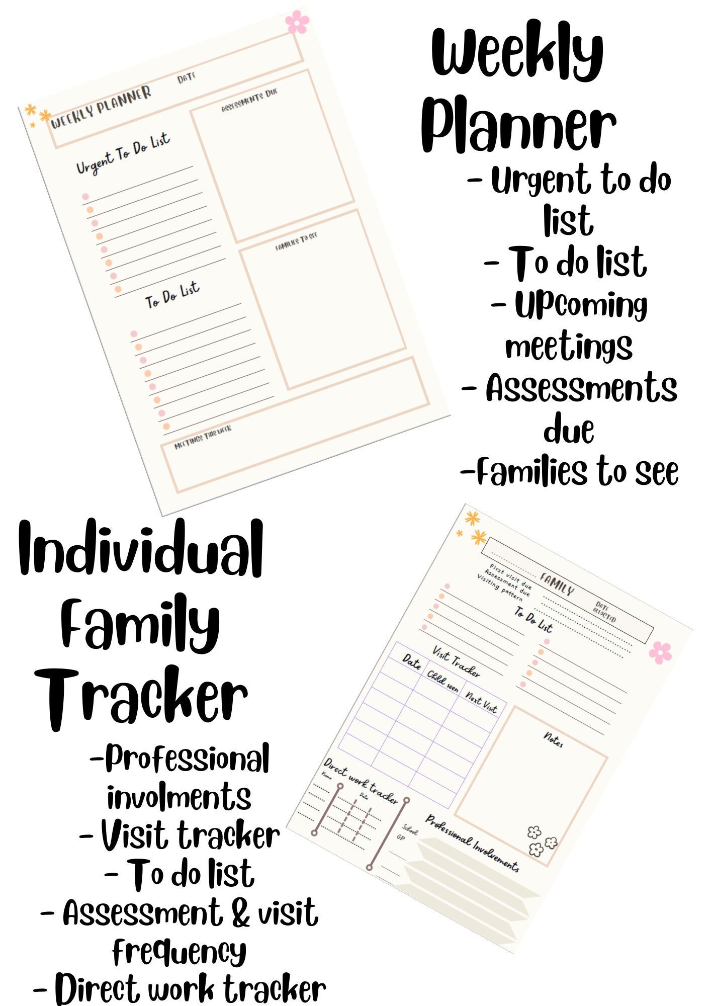 Social Work / Student Social Worker - Daily / Weekly Planner / Diary ...