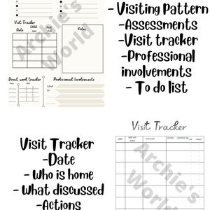 Grey Social Work Printable / Digital Download Daily, Weekly Planner ...