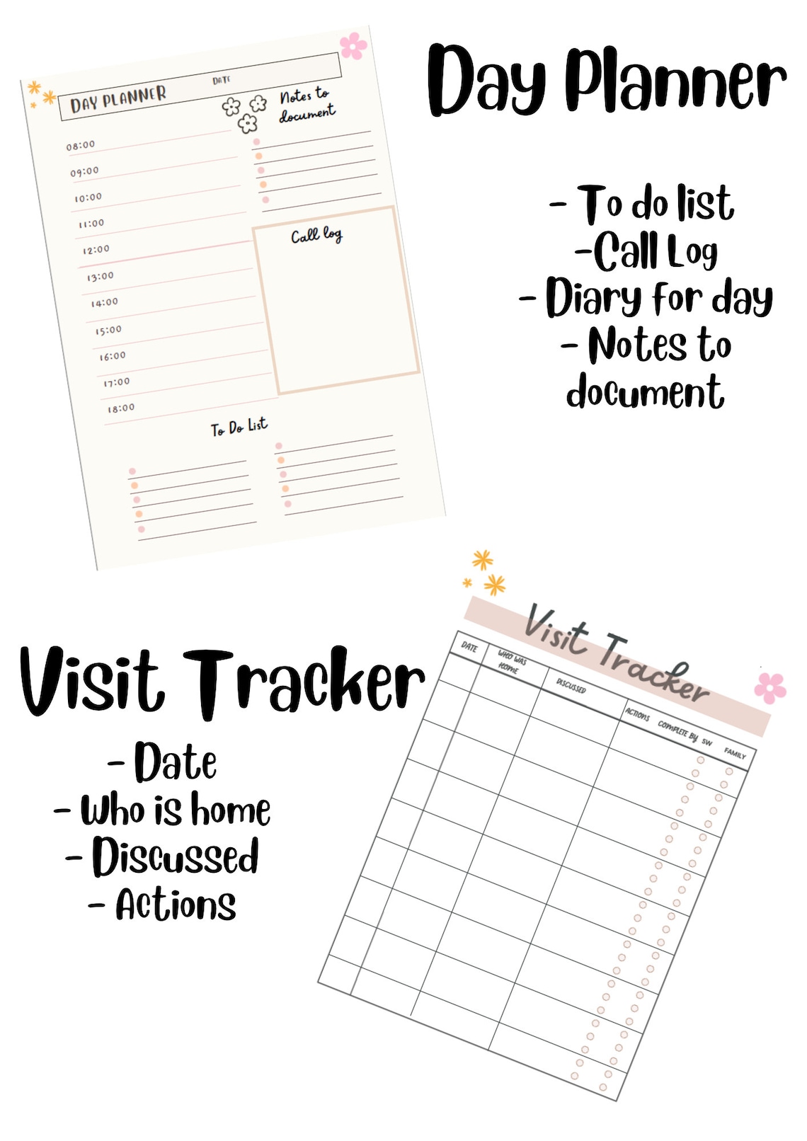 Social Work / Student Social Worker - Daily / Weekly Planner / Diary ...