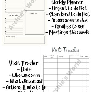 Social Work / Student Social Worker - Daily / Weekly Planner / Diary ...