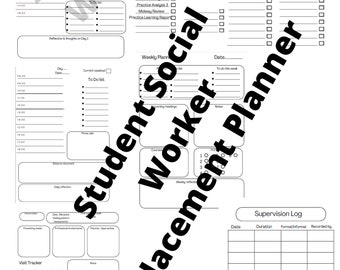 Student Social Worker Placement Planner / Diary University - Etsy