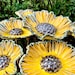 Ceramic Sunflower - Summer & Fall Flower Decor for Garden Stakes and ...