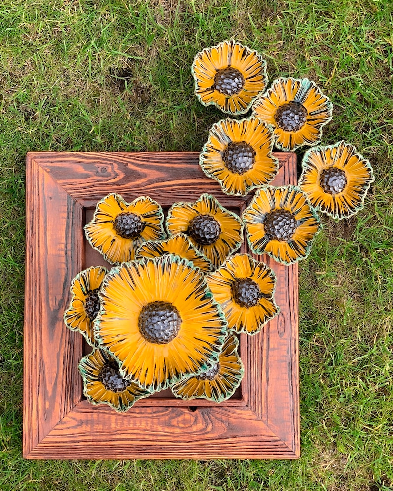 Ceramic Sunflower Summer & Fall Flower Decor for Garden - Etsy