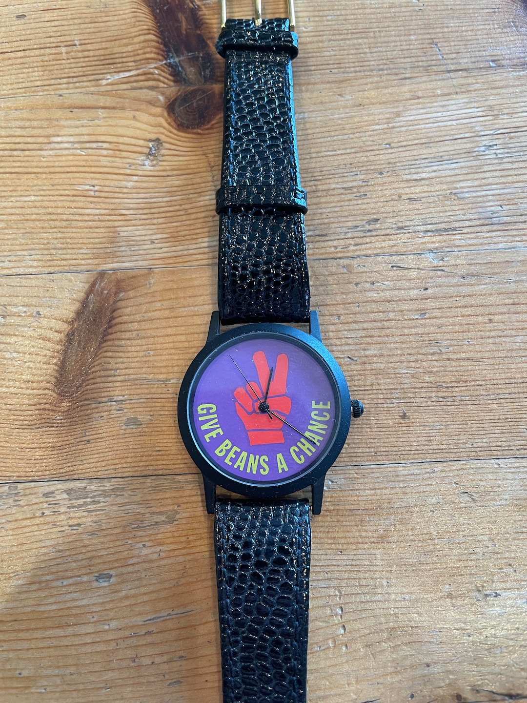 Starbucks Vintage Watch - Give Beans A Chance - 1996 - Etsy