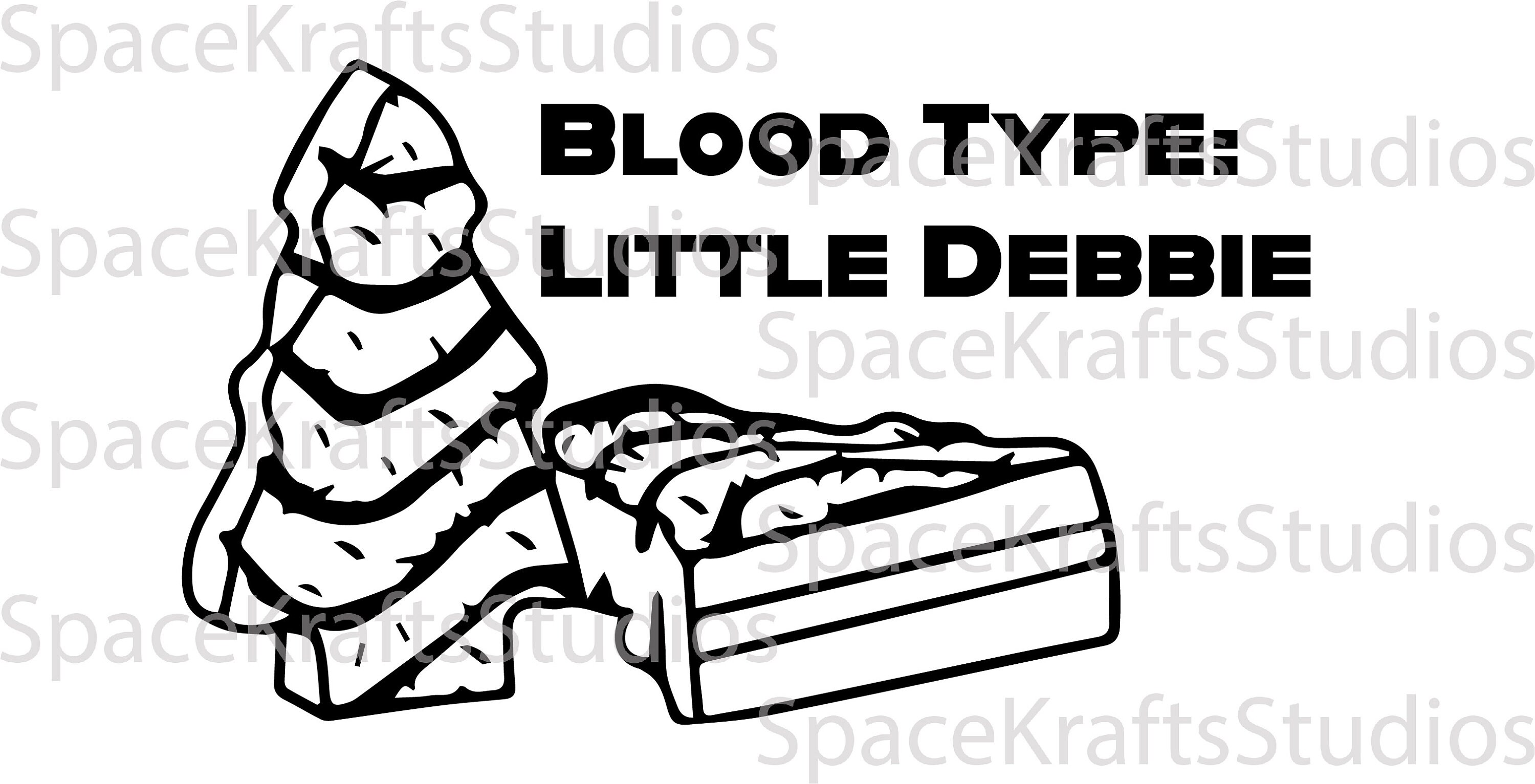 Blood Type: Little Debbie SVG Png Dxf Eps Cricut - Etsy Australia