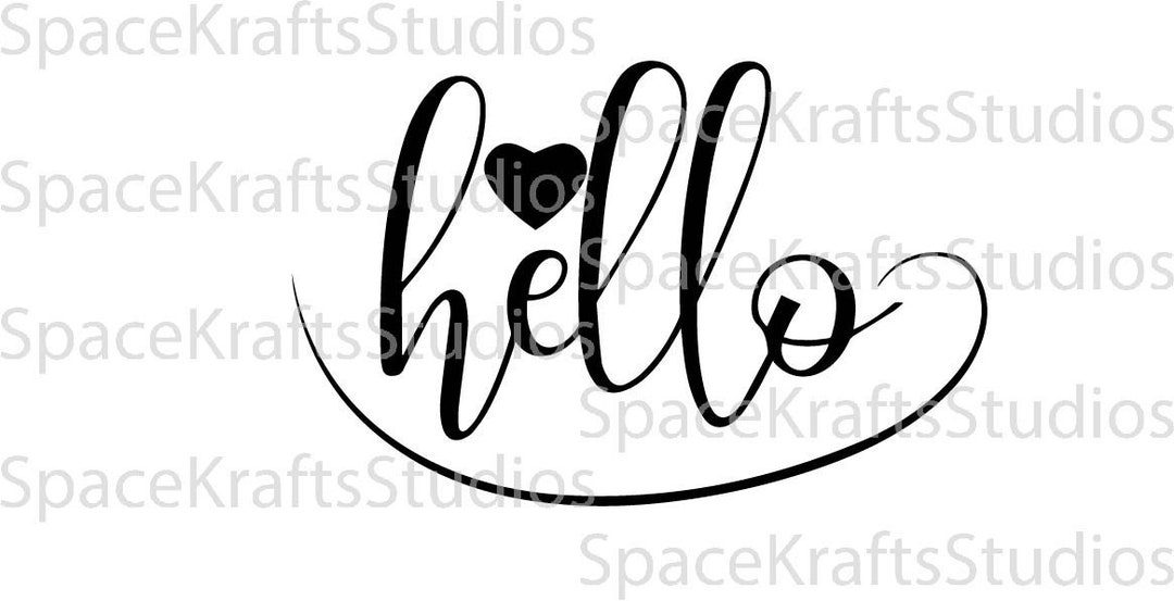 Hello Heart, SVG, Png, Eps, Dxf - Etsy