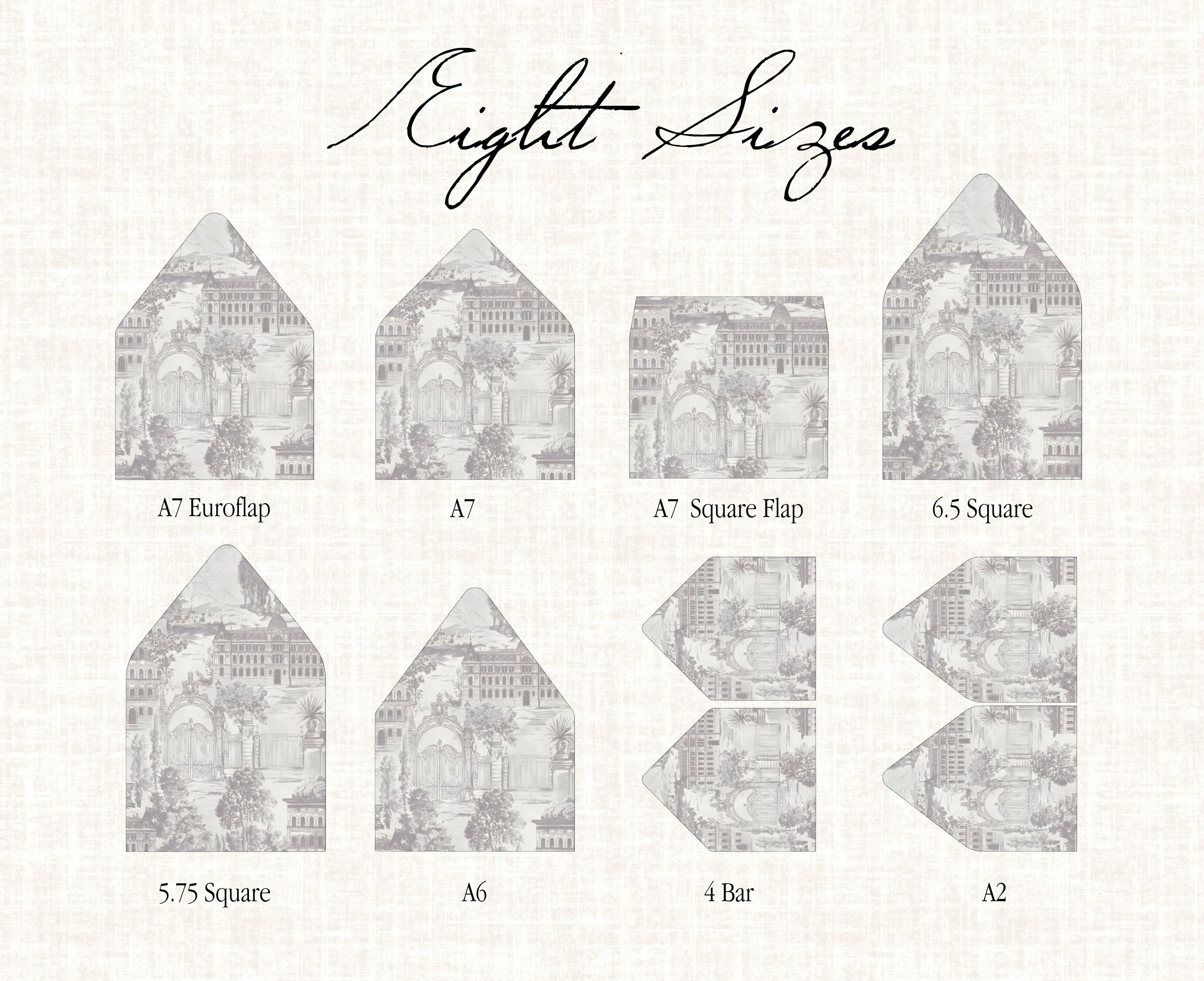 Printable Envelope Liner, A7, Euroflap, Squareflap, 6.5 Square, A6, 5. ...