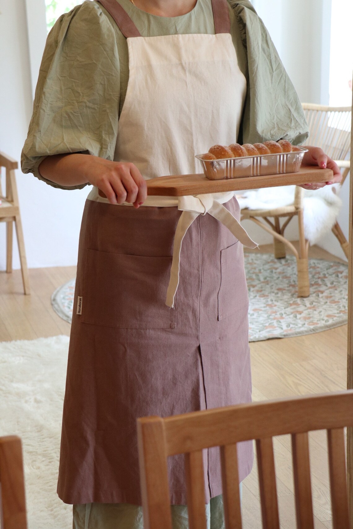 3 Colors Linen Apron/ Washed Linen/ Full Apron Soft Linen/ - Etsy