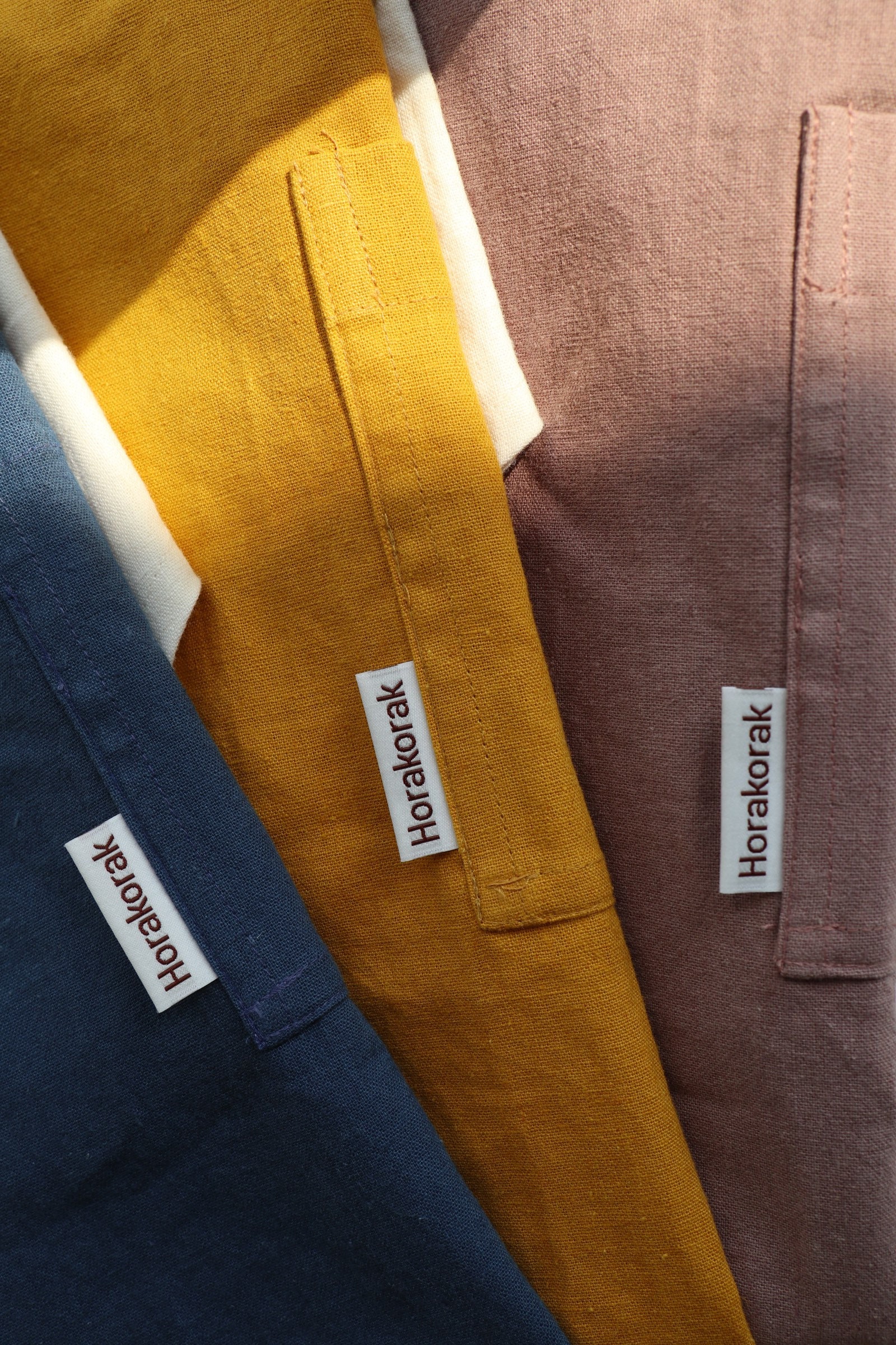 3 Colors Linen Apron/ Washed Linen/ Full Apron Soft Linen/ Color Blocks ...