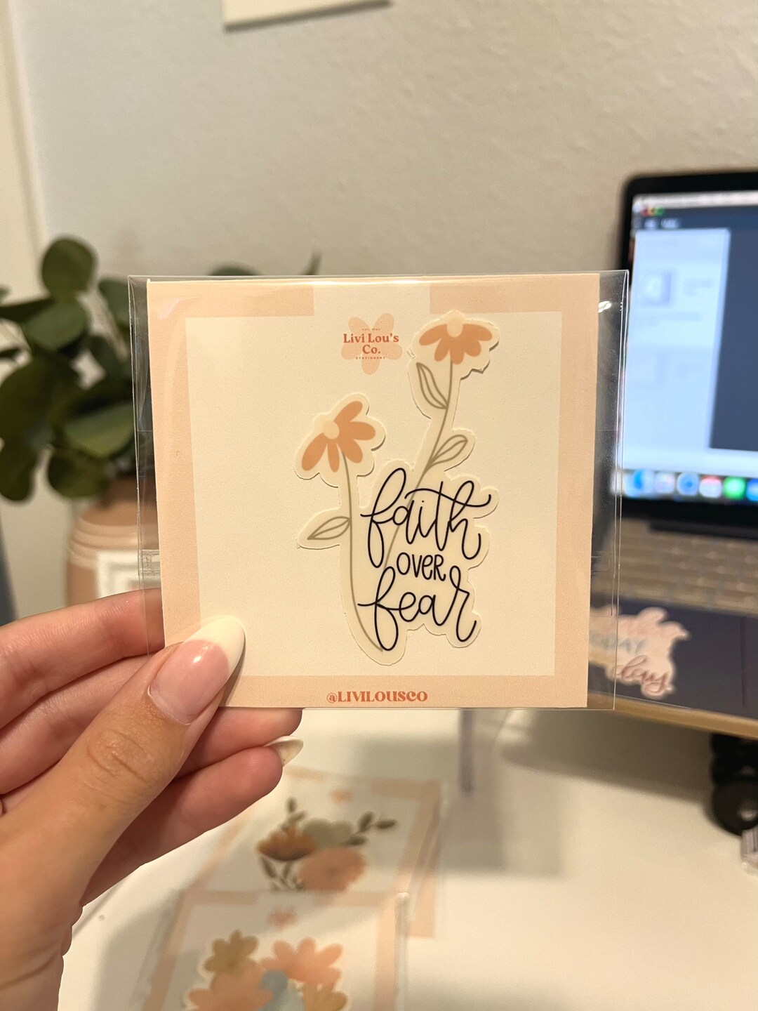 Faith Over Fear Sticker Waterproof Sticker - Etsy