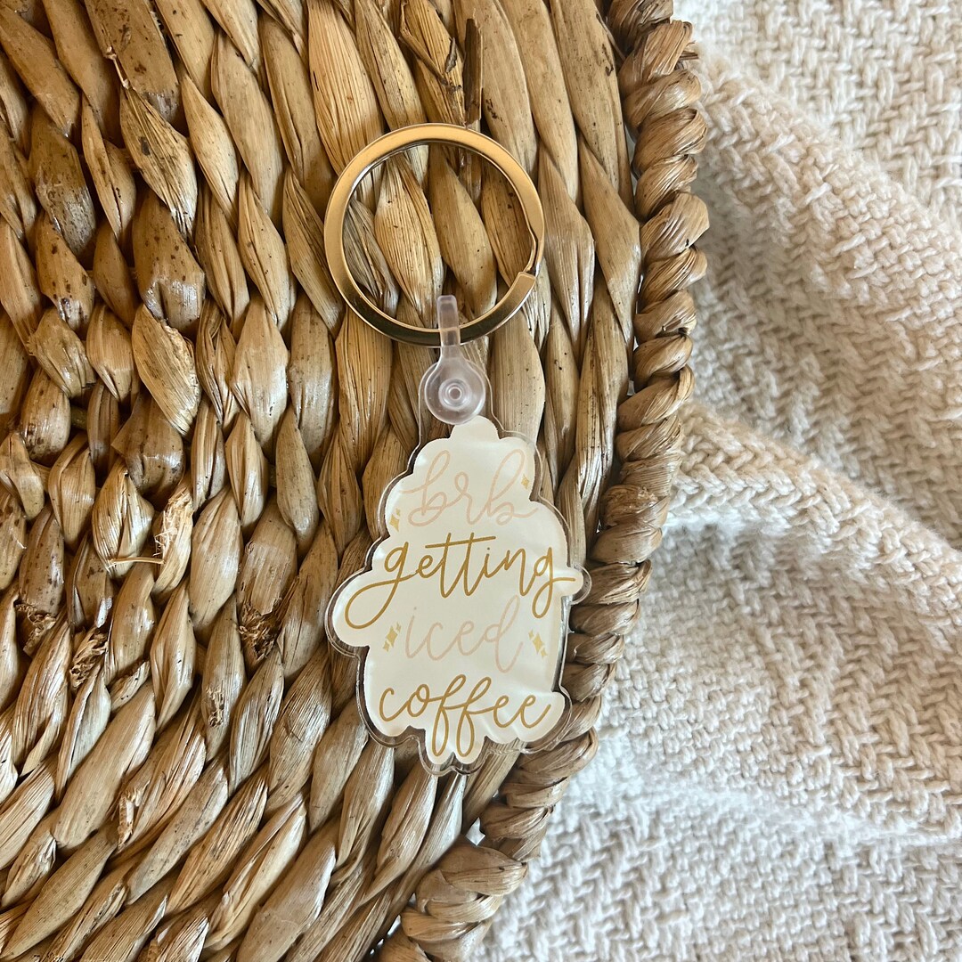 Iced Coffee Keychain Acrylic Keychain Iced Coffee Gifts - Etsy