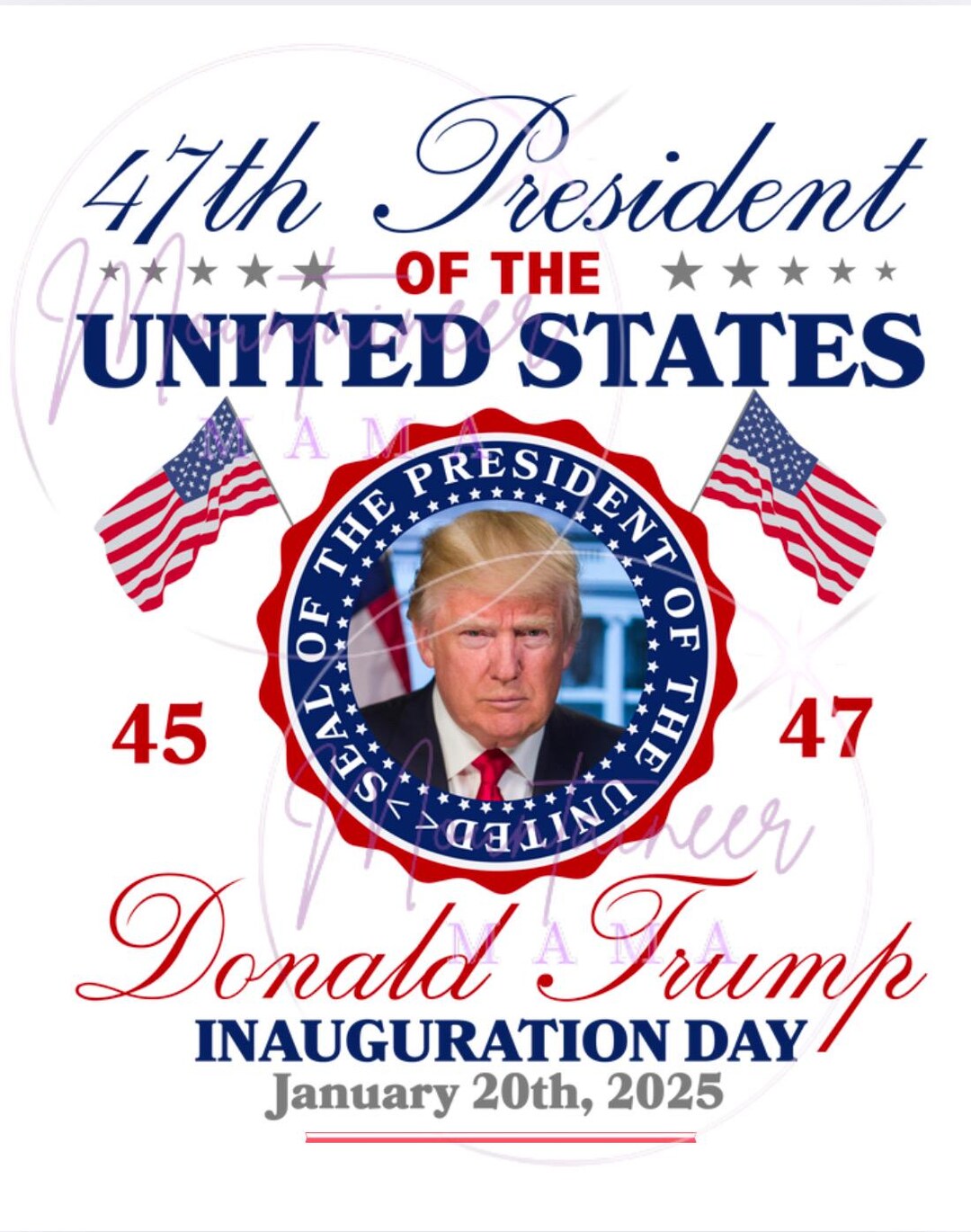 Donald Trump Inauguration Day PNG Digital Download Printable Vinyl ...