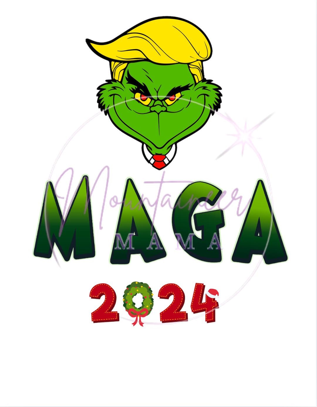 Grinch Donald Trump MAGA PNG Digital Download Christmas SVG File ...