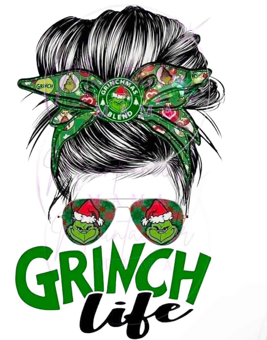 Grinch Mom Life Png,christmas Digital Download, Holiday Sublimation ...