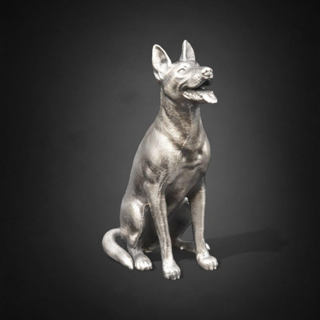 1oz Limited Edition German Shepherd Dog Pet Hand Poured 999 Fine Silver ...