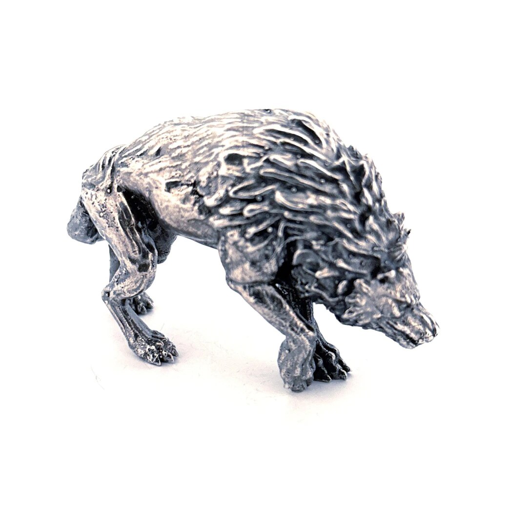 Dire Wolf | Gold Spartan 999 Silver Statue | Hand-poured Collectible ...