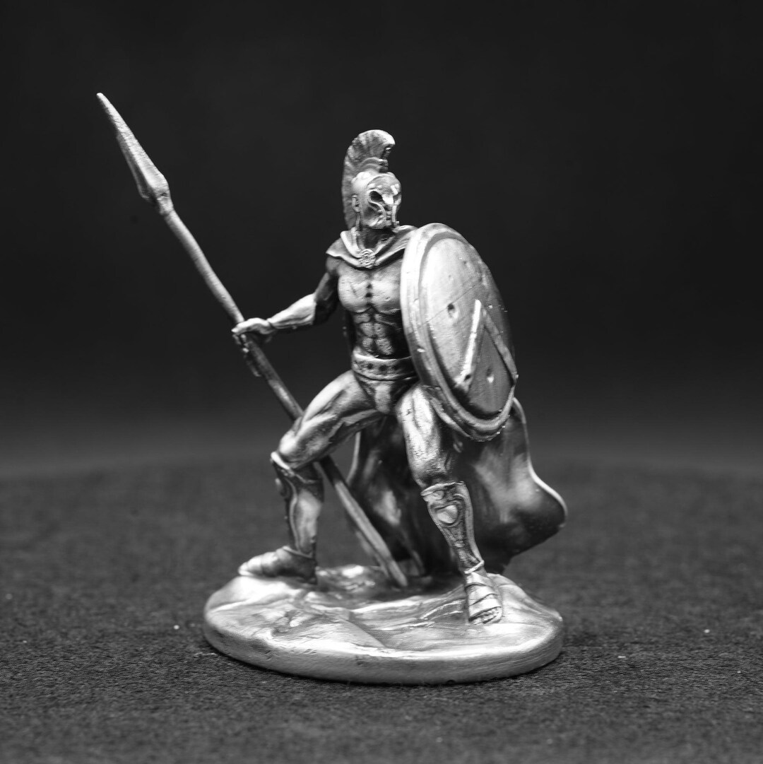 3oz Limited Edition Spartan Hand Poured Silver .999 Fine Silver Statue ...