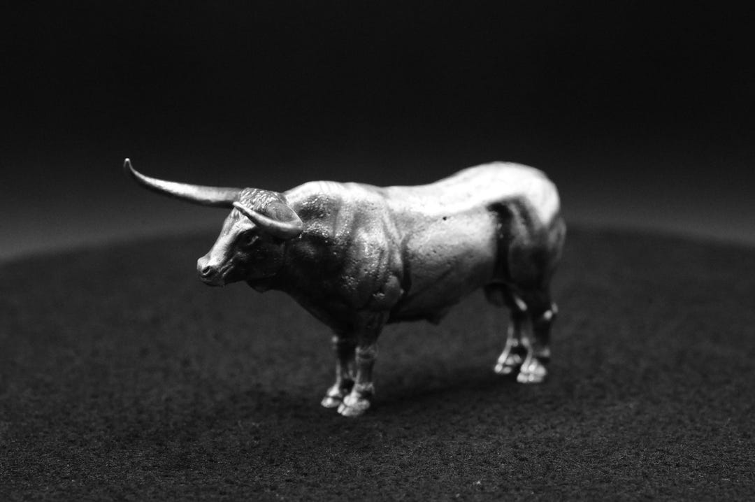 1oz Longhorn Animal Limited Edition Hand Poured 999 Fine Silver Statue ...