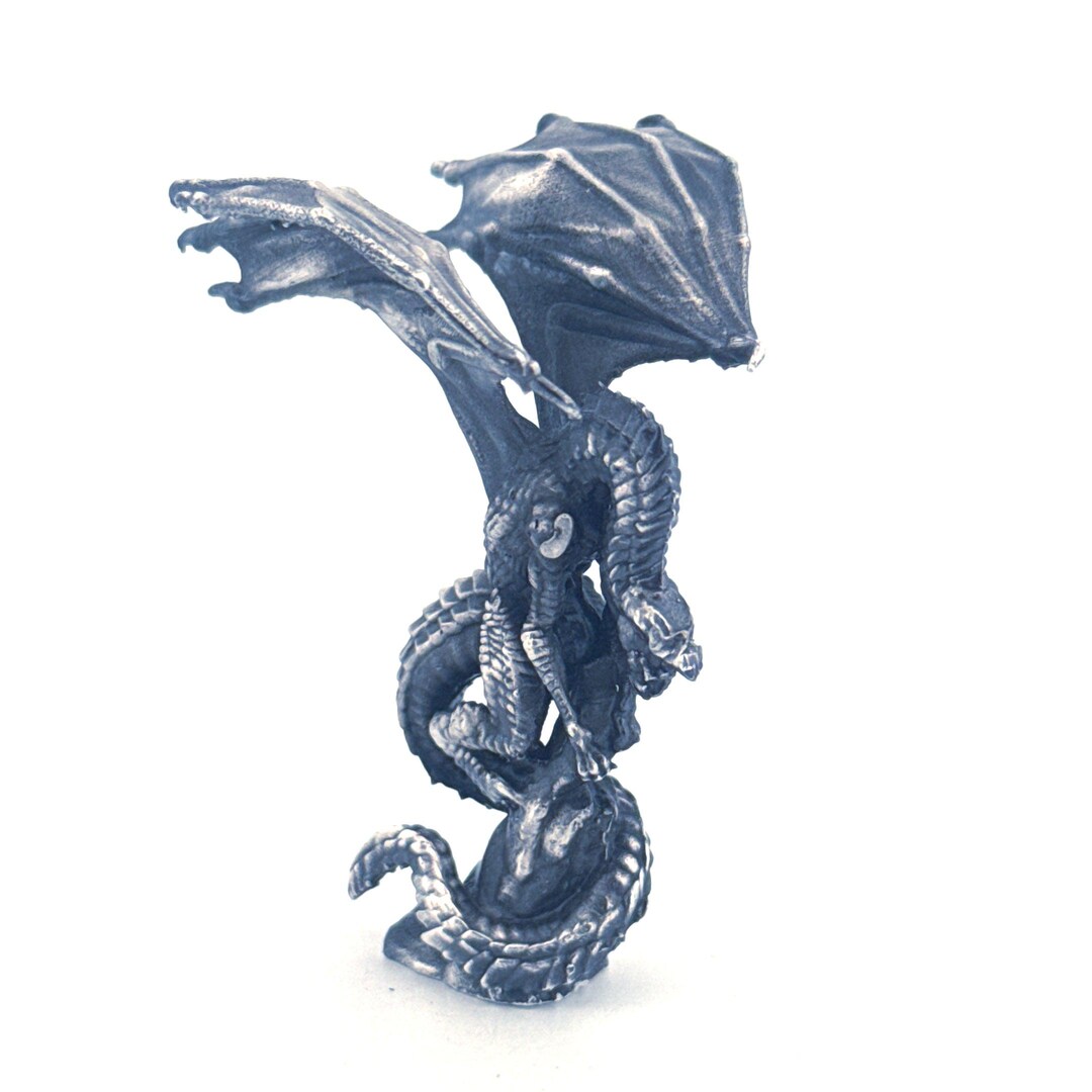 Angry Dragon Statue | Gold Spartan 999 Silver Hand-poured Figurine ...