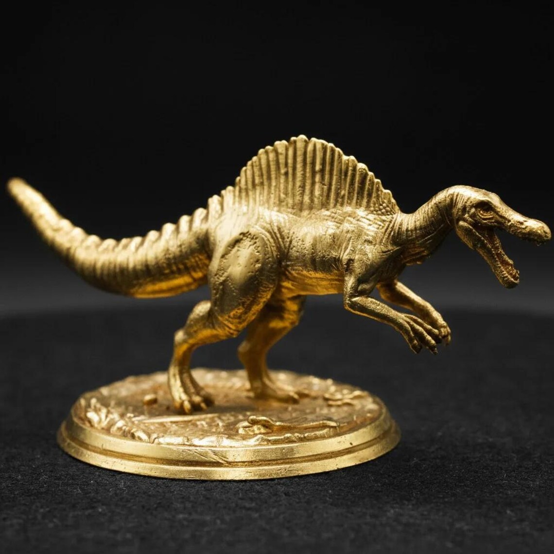 Spinosaurus | Gold Spartan 999 Silver Statue | Hand-poured Collectible ...