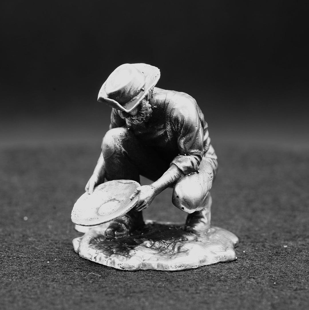 5oz Limited Edition Gold Prospector Hand Poured Silver .999 Fine Silver ...