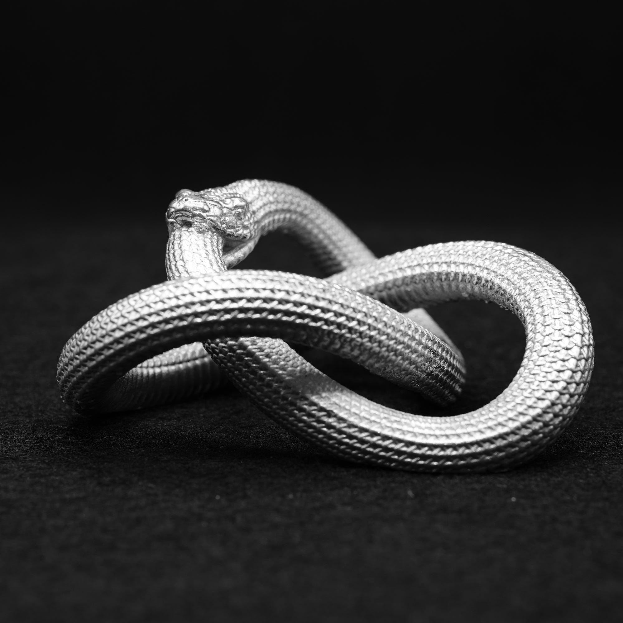 1oz Limited Viking Ouroboros Snake Hand Poured 999 Fine Silver Statue ...