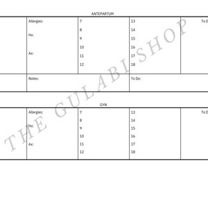 Mother Baby Unit Nurse Report Sheet Brain RN Labor & Delivery MBU ...