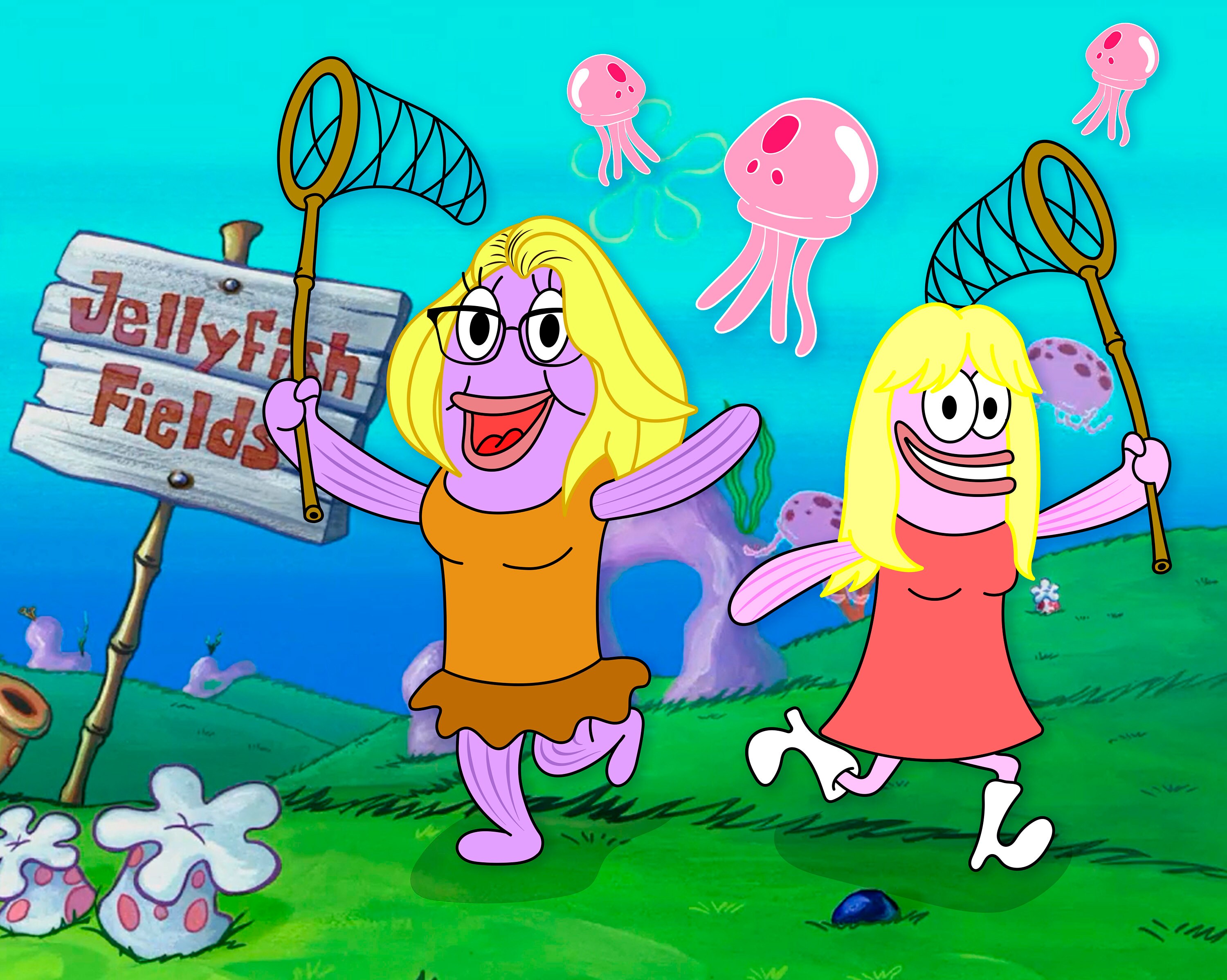 SpongeBob SquarePants Custom Portrait Custom couple cartoon | Etsy