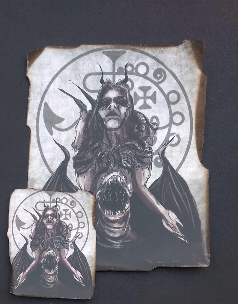 Ars Goetia Altar Icon - Asmodeus/asmoday - Etsy