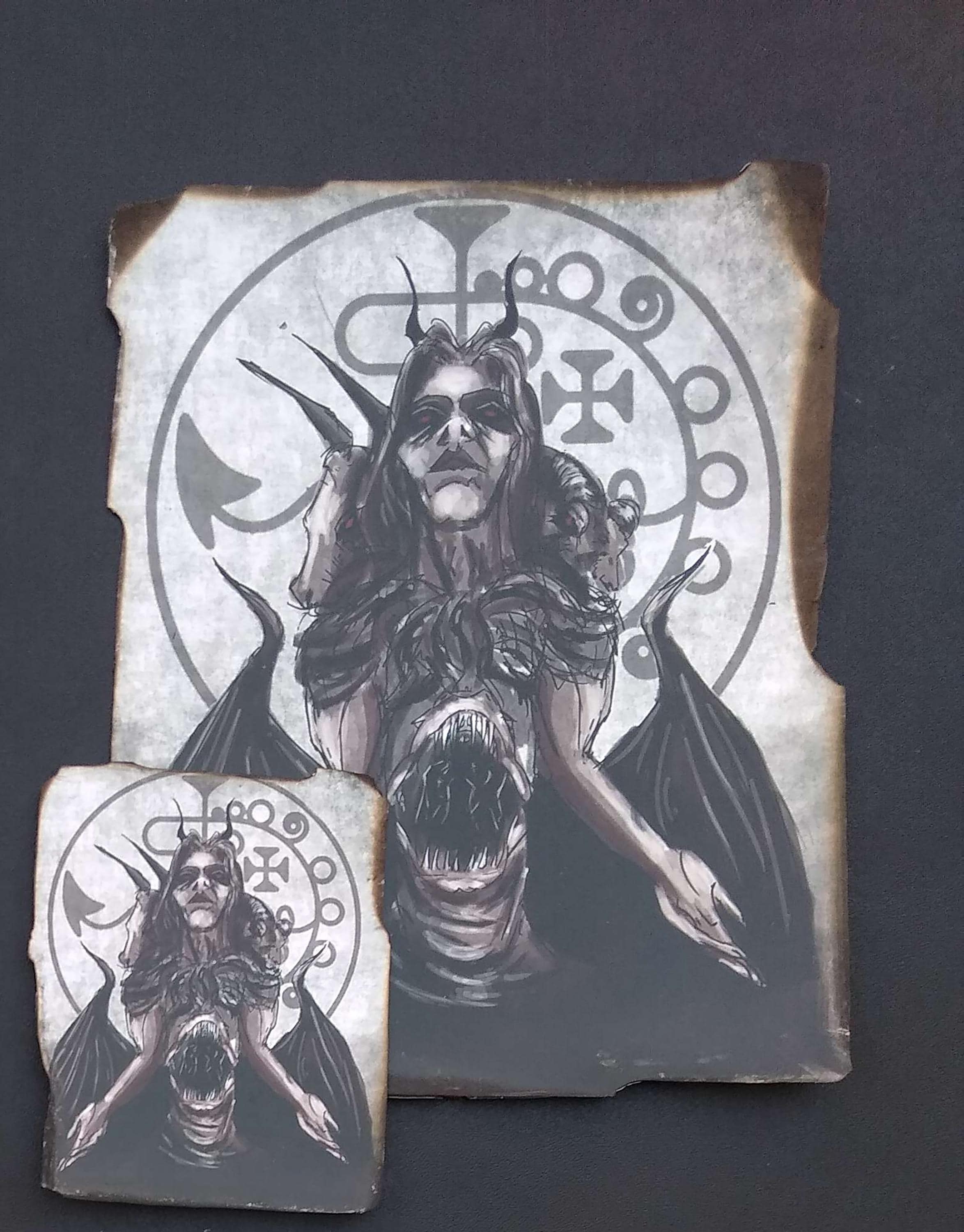 Ars Goetia Altar Icon - Asmodeus/asmoday - Etsy