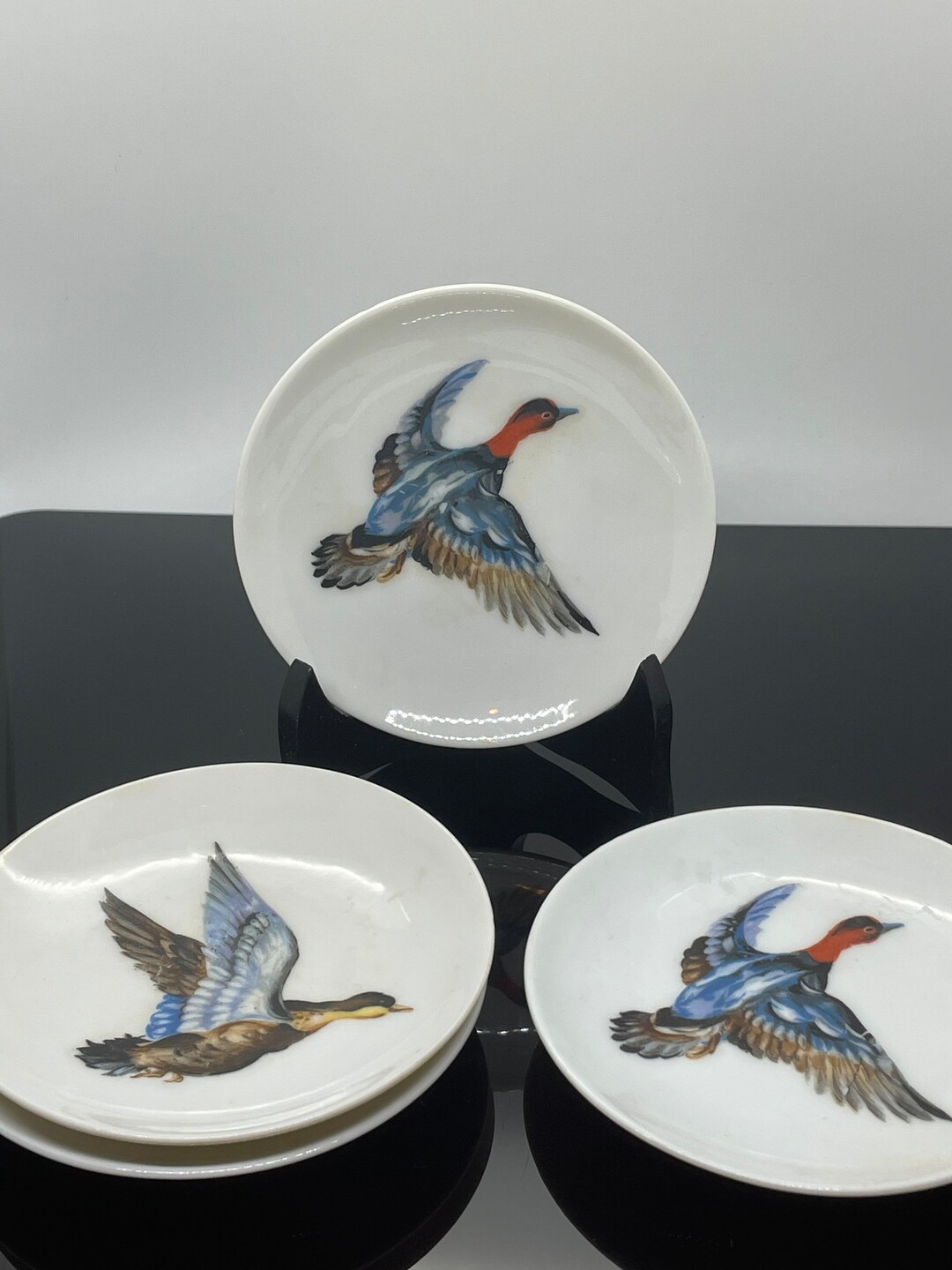 SET 4 Mini Duck Plates Mallard Bird Waterfowl Ceramic - Etsy