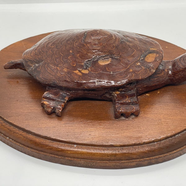 Carved Wood Tortoise - Etsy