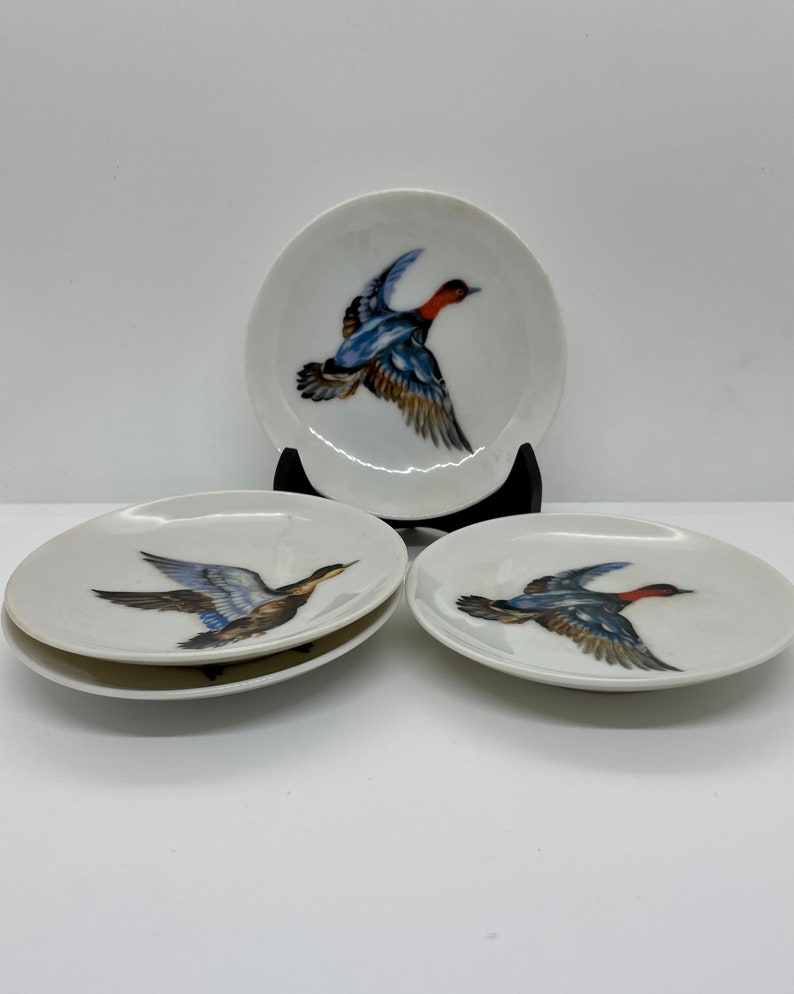 SET 4 Mini Duck Plates Mallard Bird Waterfowl Ceramic - Etsy
