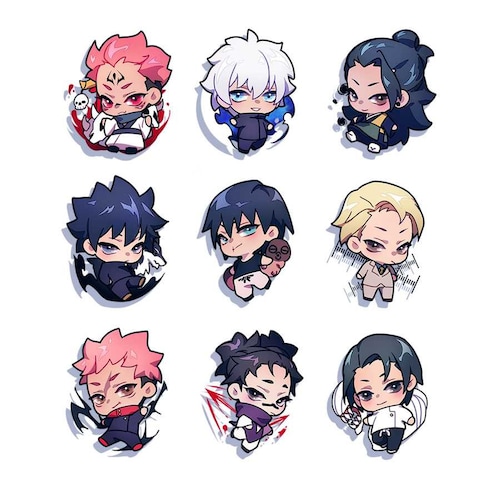 JJK chibi Rainbow Acrylic Keychain - Etsy