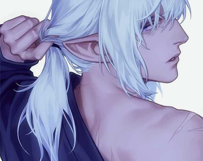 FFXIV | [estinien Ponytail] Print - Etsy