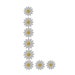 DAISY LETTER L Embroidery Design | Daisy Embroidery Design | Alphabet ...