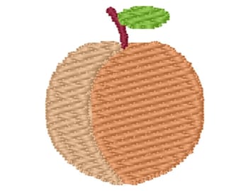 Aesthetic Peach Machine Embroidery Design - Fruits PES/DST/JEF Formats ...