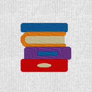 School Books Embroidery Design, Books Embroidery Design, Mini Books ...