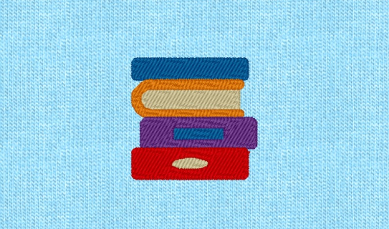 School Books Embroidery Design, Books Embroidery Design, Mini Books ...