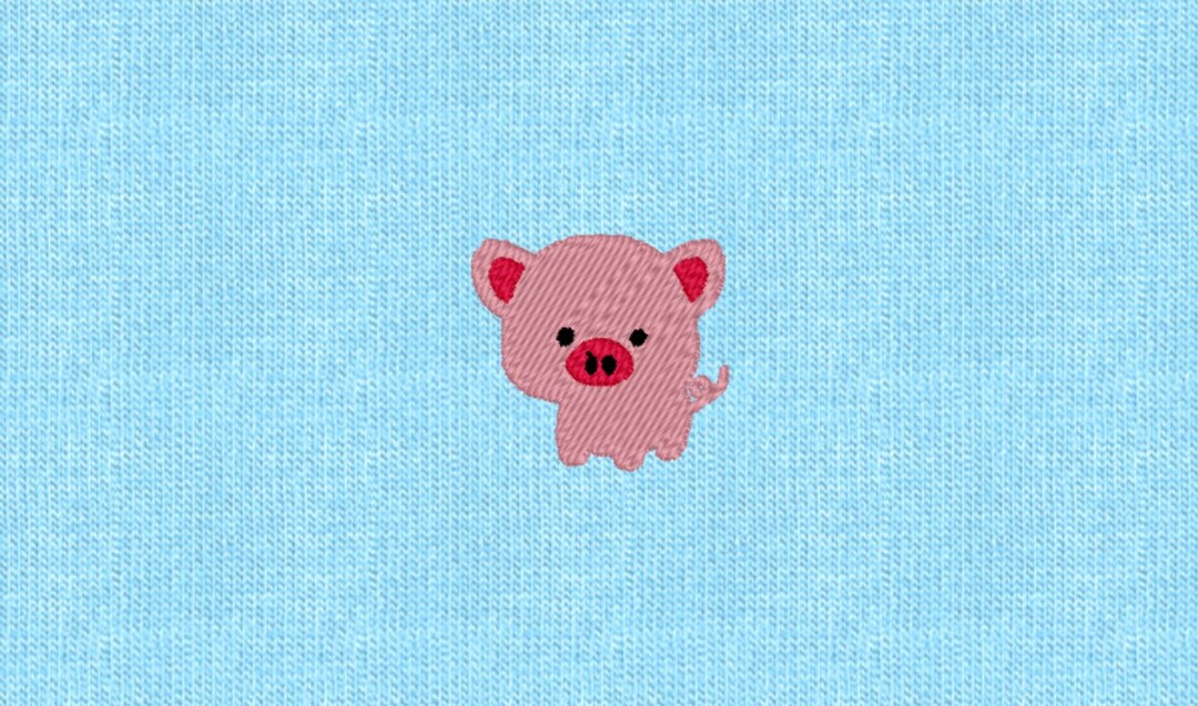 Pig Embroidery Design, Mini Pig Embroidery File, INSTANT DOWNLOAD, 1 ...