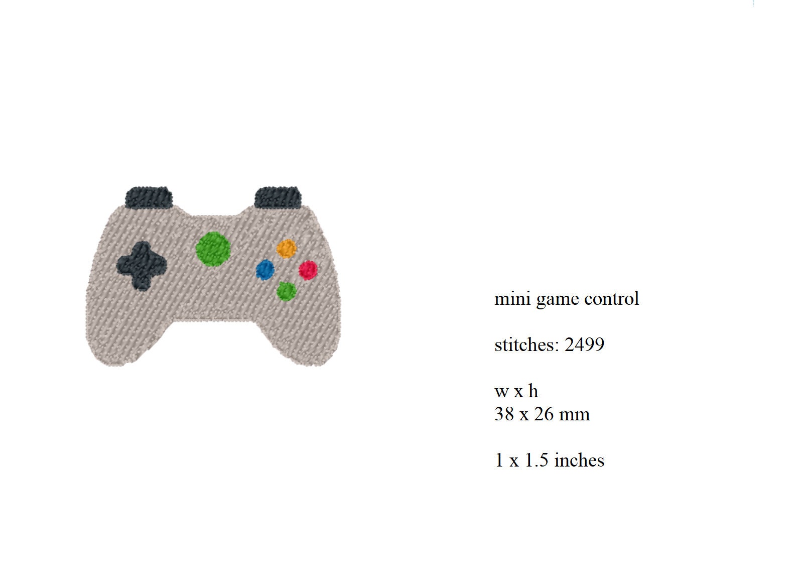 Game Controller Embroidery Design - Etsy